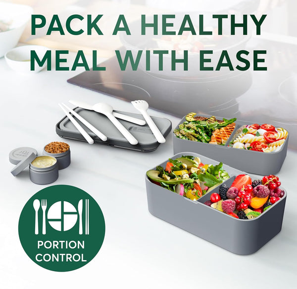 Nestable Bento Box Carbon Gray (50oz) – Umami Bentos