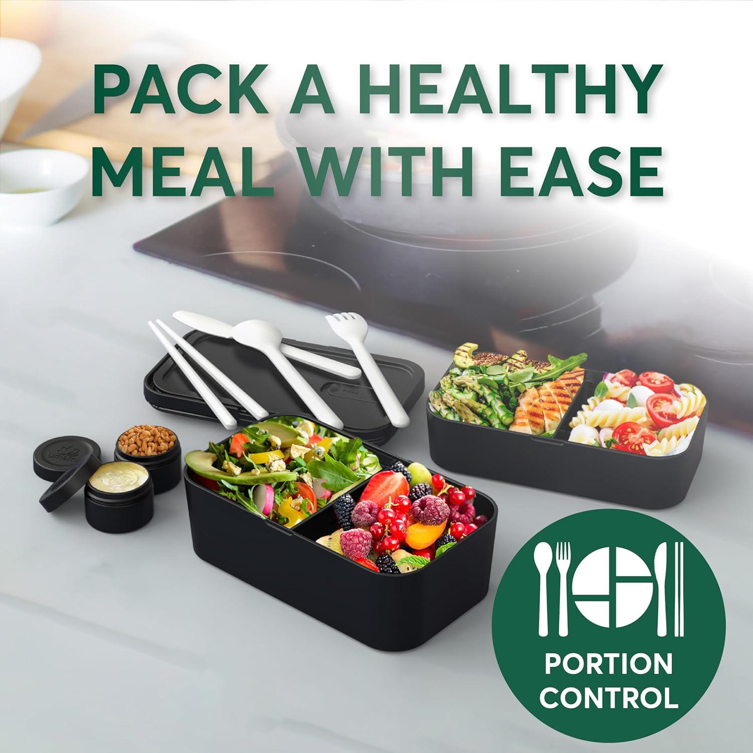 Single Layer Bento Box Onyx Black (30 oz) – Umami Bentos